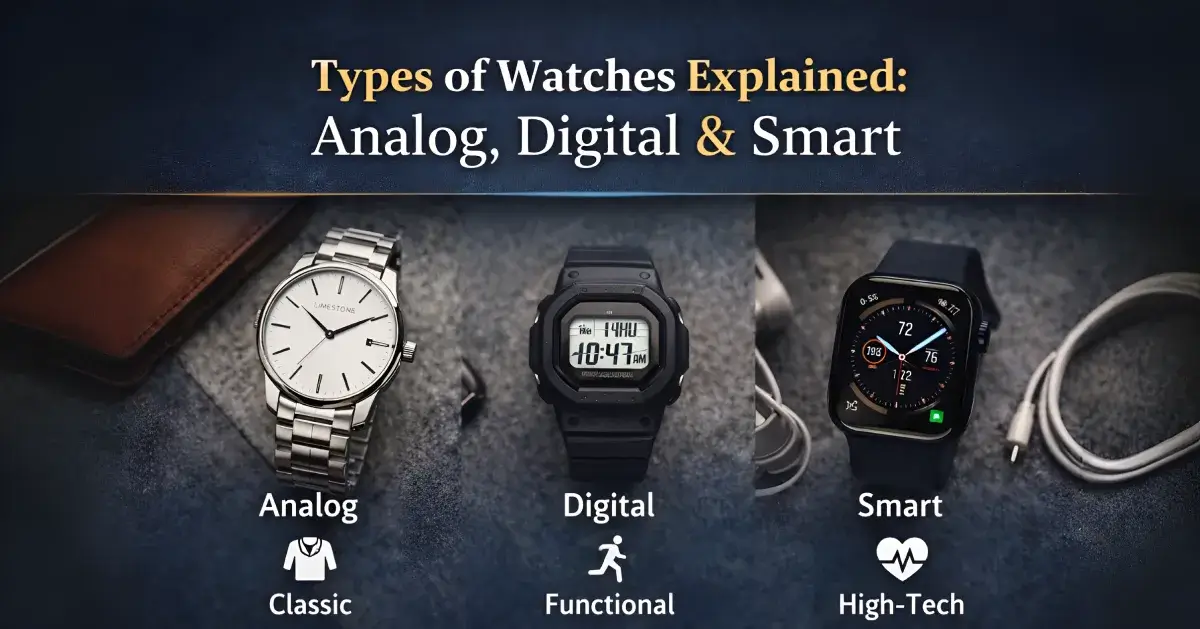 Types Of Watches Explained: Analog, Digital & Smart